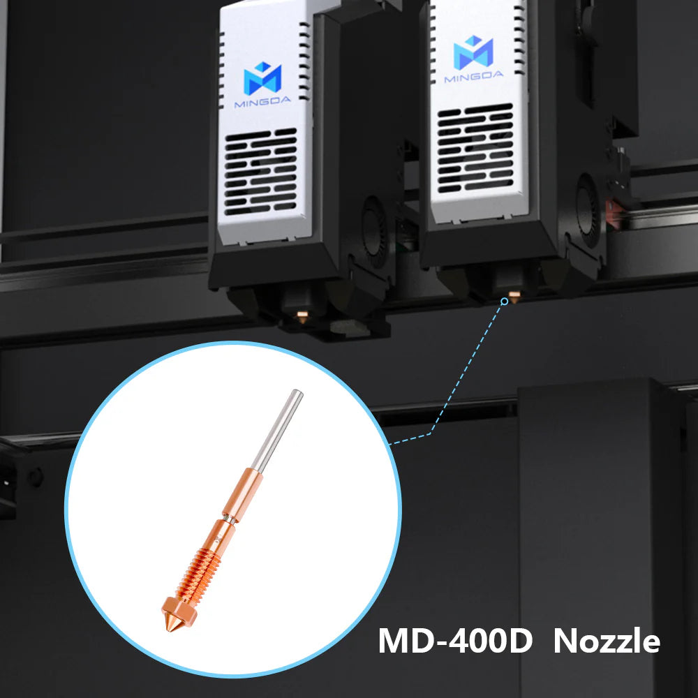 MingDa MD-400D Integrated Brass Nozzle - 3D Printers Depot